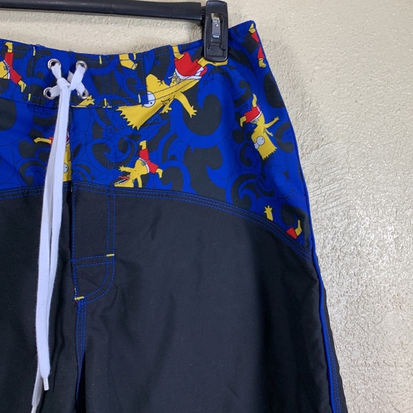 Simpsons | Swim | Simpsons Mens Shorts Swim Trunks Navy Blue Black Bart ...